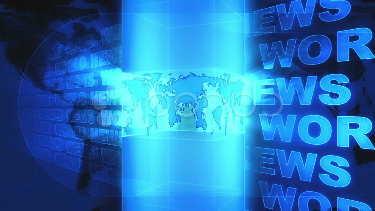 World News Background Blue Looping. Stock Footage - YouTube