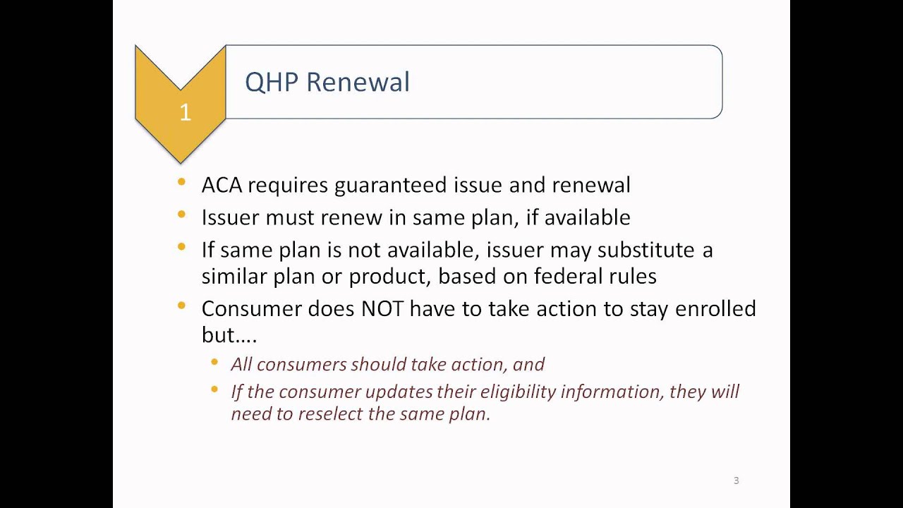 Qualified Health Plan QHP Renewals and Tax Credit Eligibility ...