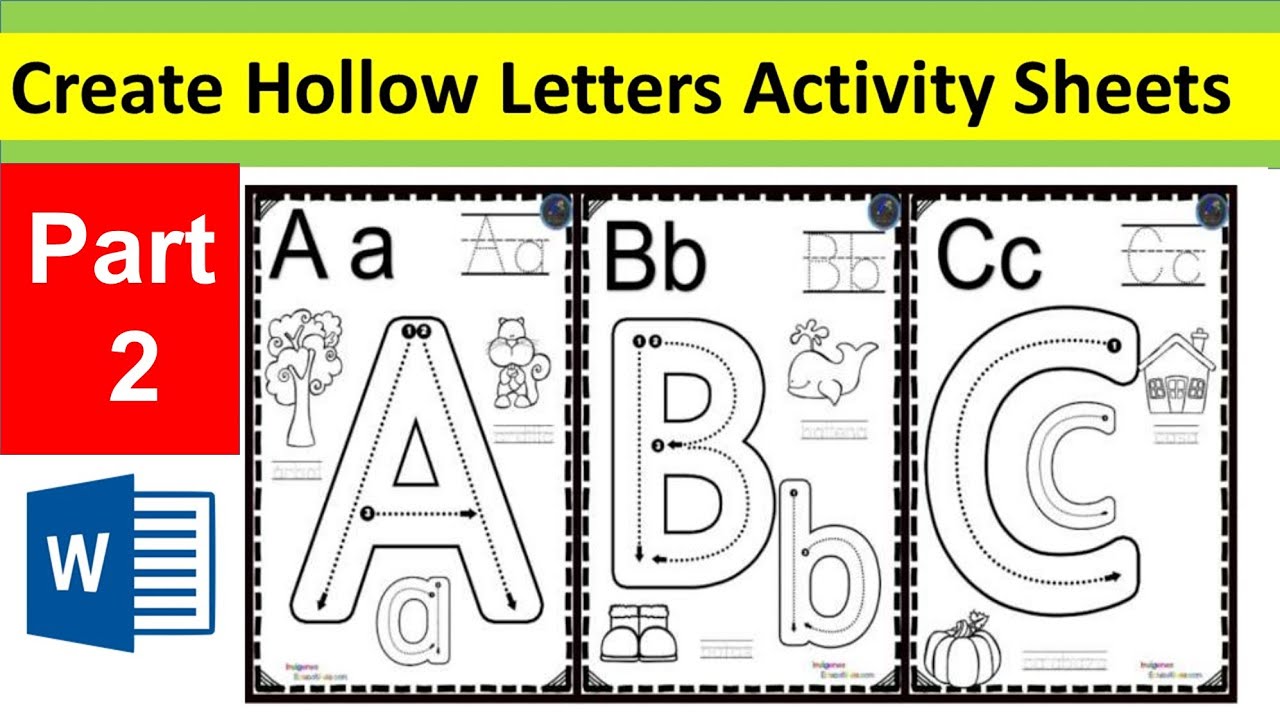 How To Create Hollow Letters Kids Activity Sheets In MS Word Part 2 how-to-create-hollow-letters-kids-activity-sheets-in-ms-word-part-2