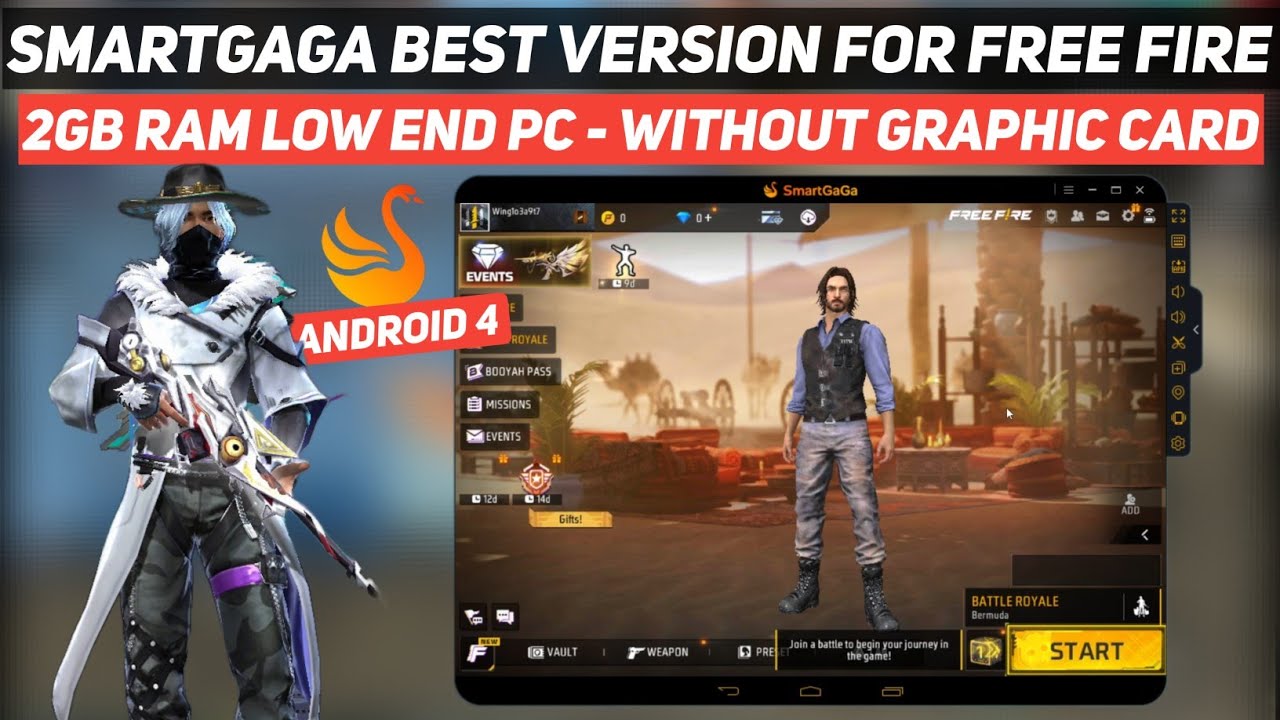 Best Emulator For Low End Pc 2GB Ram || Smartgaga Best Version For Low ...