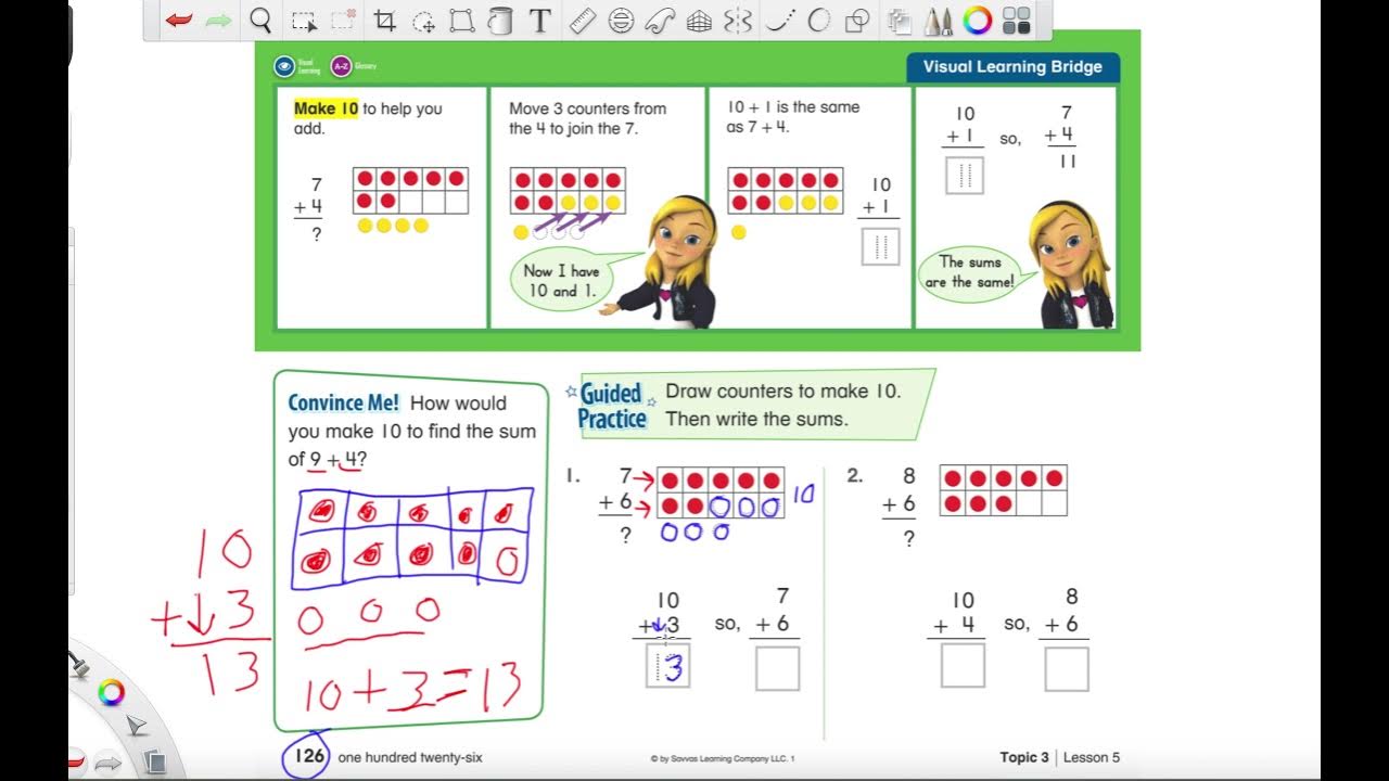 SAVVAS lesson 3-5 (grade 1) - YouTube