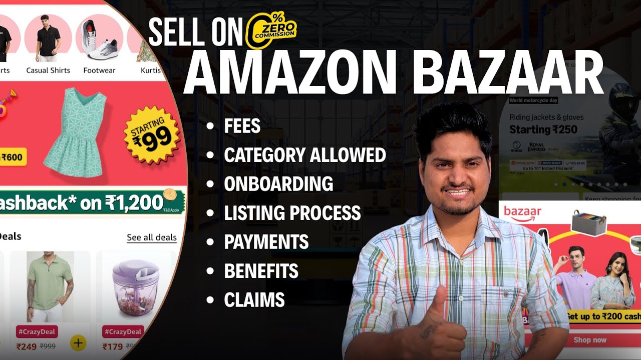 How to Sell On Amazon Bazaar || Amazon Bazaar Listings, Fees, Benefits all details - YouTube