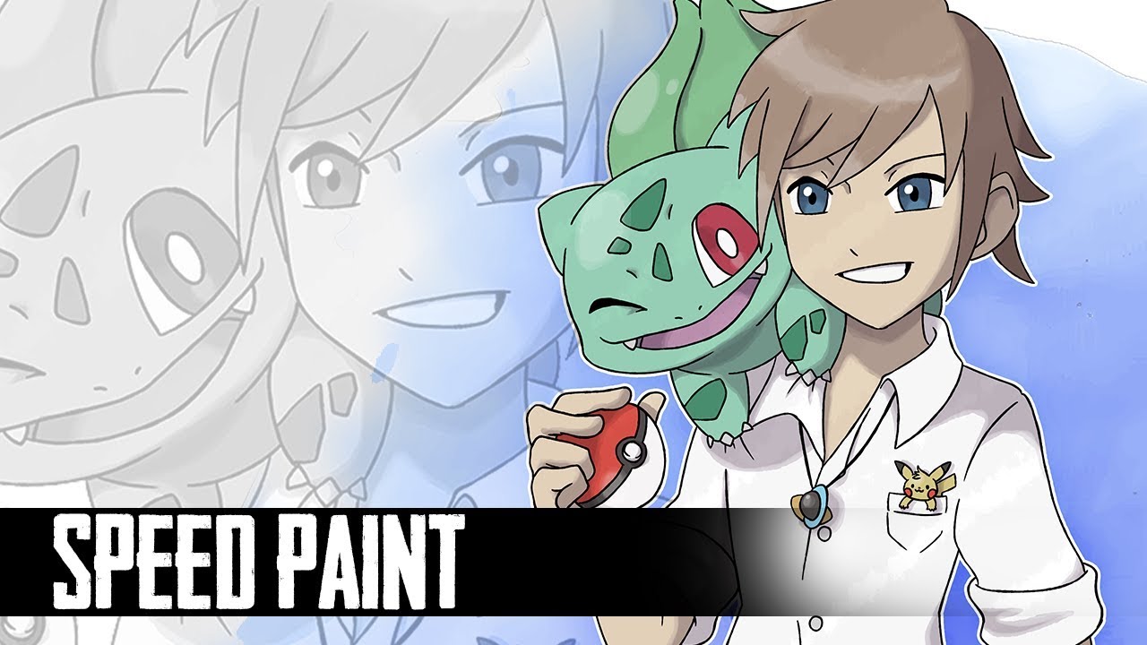 Pokémon Trainer (Commission) || [SPEED PAINT] - YouTube