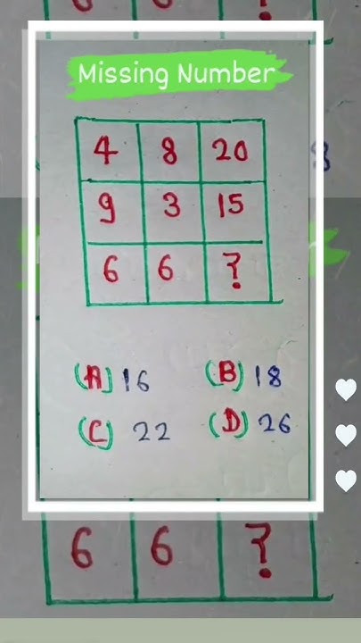 Missing number - YouTube