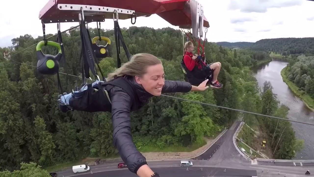 Zipline "Zērglis" (GoPro Hero5) - YouTube