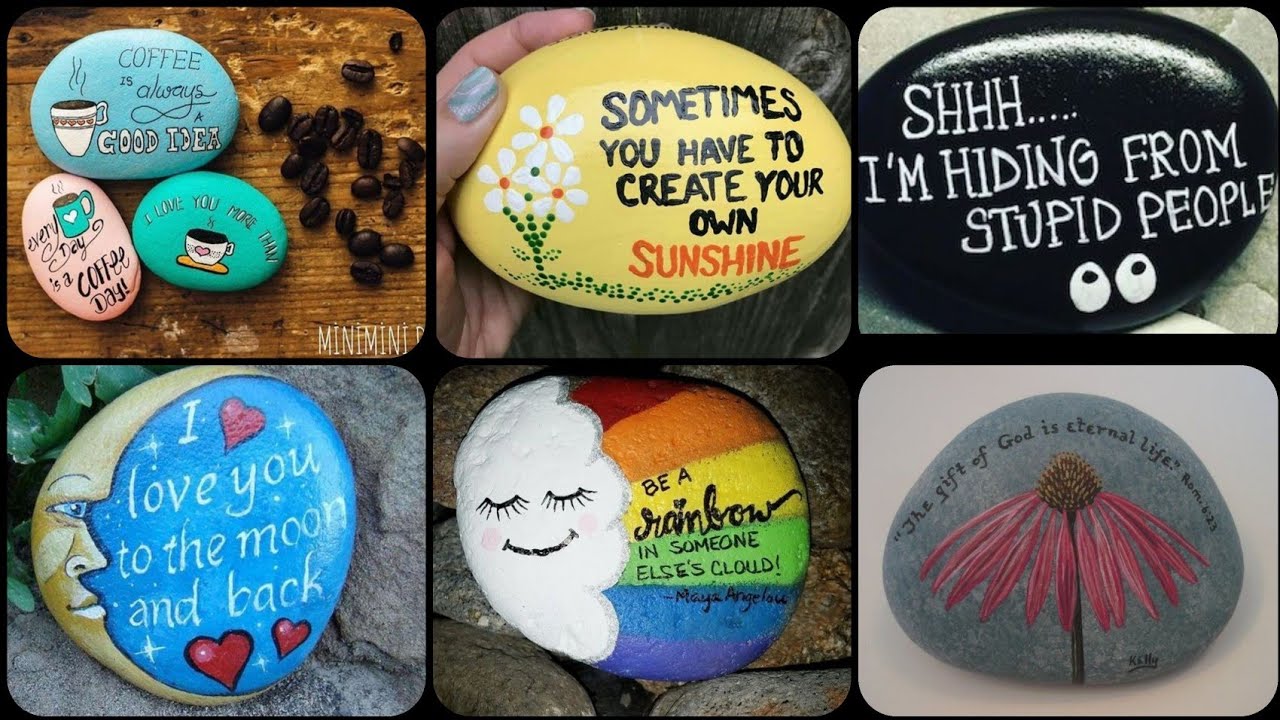 inspirational quotes||inspiration pebbles painting Designs - YouTube