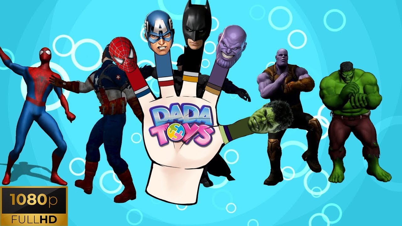 💪 Finger Family 💪 Superheroes Kids Songs 💚Superhero | Avengers Dance 💛 ...