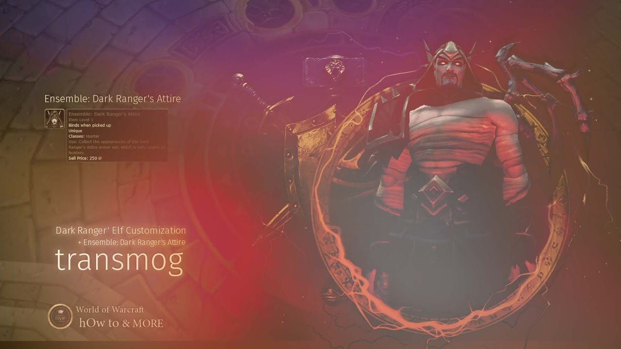 Unlocking Dark Ranger' Elf Customization + Ensemble: Dark Ranger's ...