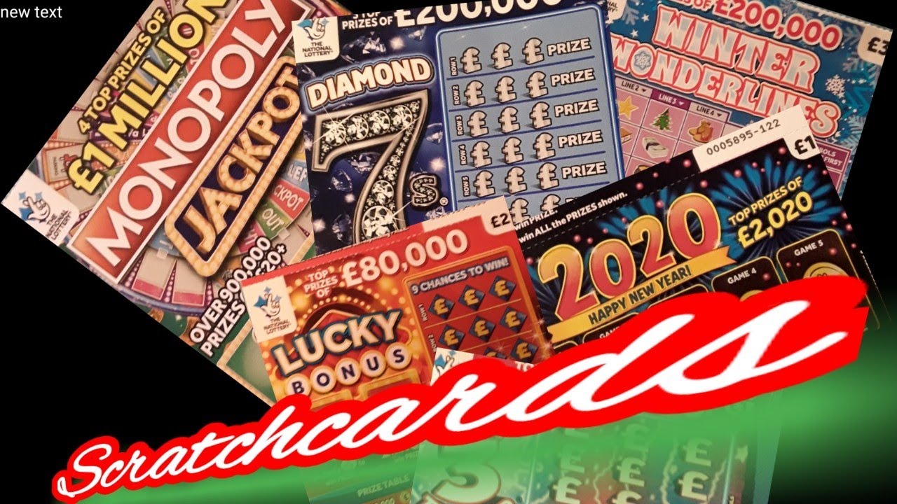 Scratchcards..Monopoly..2020..Lucky Bonus..Diamond 7s..Match 3 Tripler ...