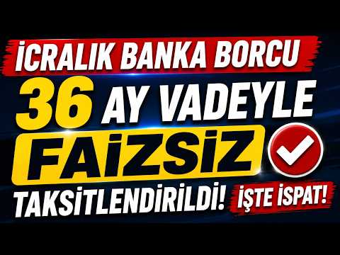 BANKA BORCU İCRALIK OLANLARA ÇOK ÖNEMLİ İSPAT VİDEOSU