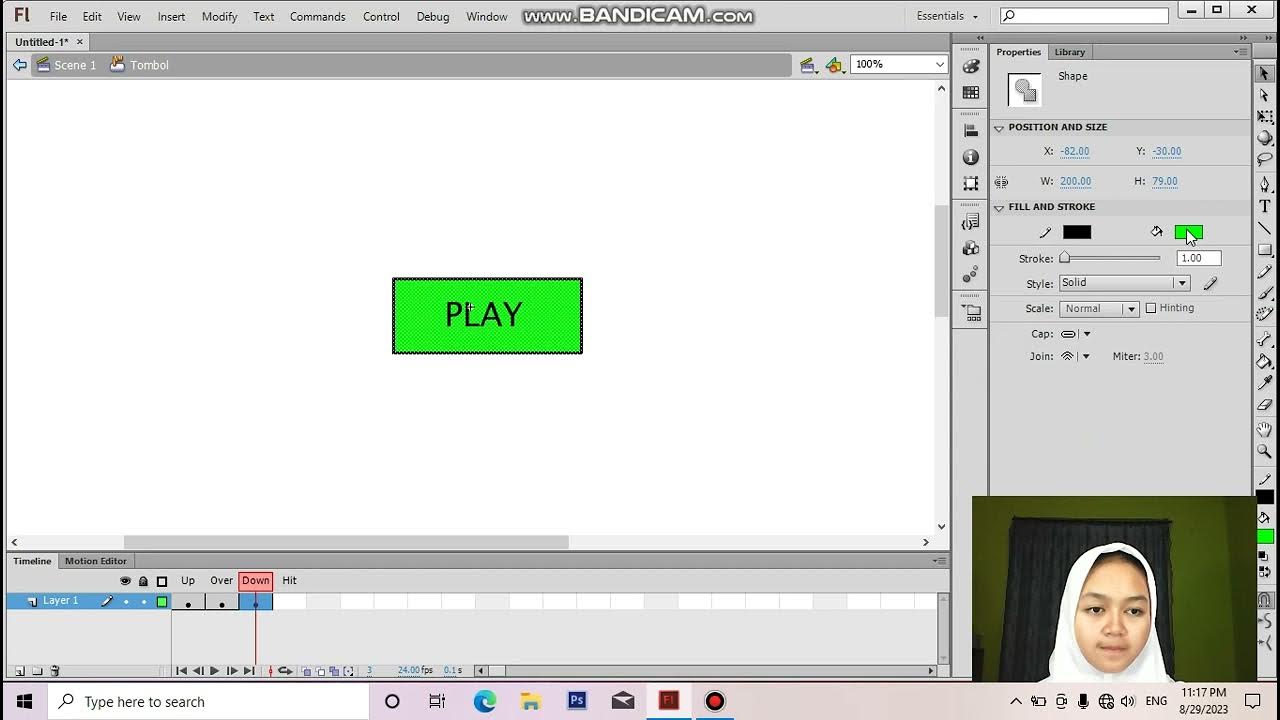 Tutorial Cara Membuat Tombol Button Di Adobe Flash cs6 - YouTube