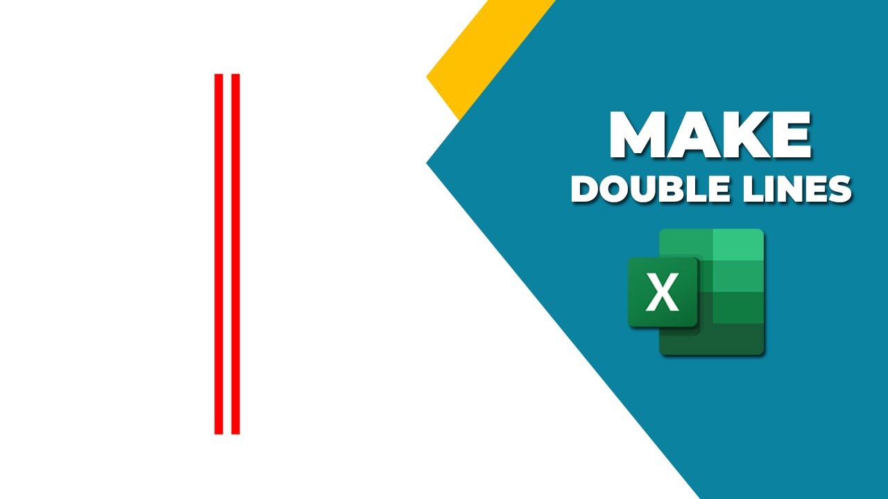 How to make double lines shape in Excel - YouTube