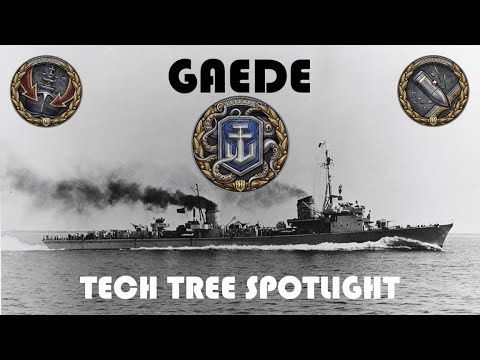World of Warships Legends Tech Tree Spotlight: Gaede - YouTube