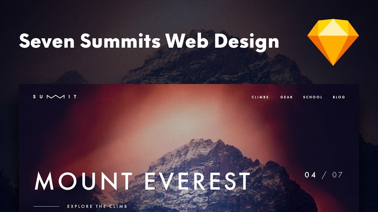 Seven Summits Web Design | SUMMIT (UI Design in Sketch #10) - YouTube