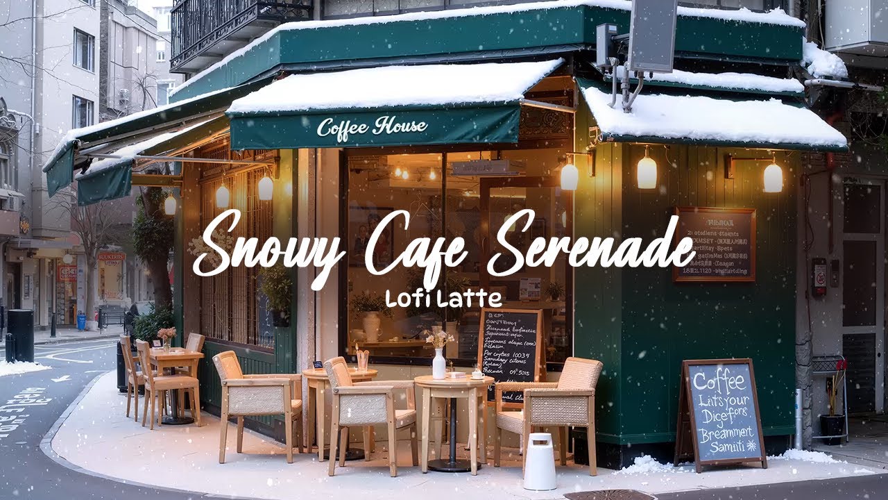 Snowy Cafe Serenade ☕️ Lofi Hip Hop | Cafe Music Warm Beats for a Chill ...