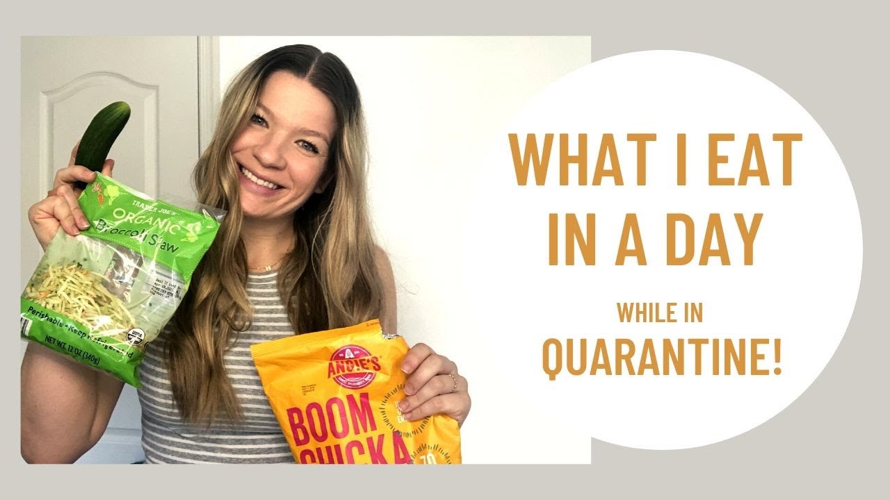WHAT I EAT IN A DAY WHILE IN QUARANTINE! - YouTube