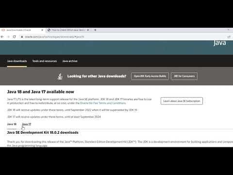 How to Install check and Uninstall Java 17 on Windows - YouTube