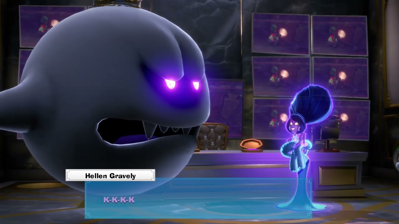 Luigi's Mansion 3 (NS) Cutscene #71 - King Boo Furious and Hellen ...