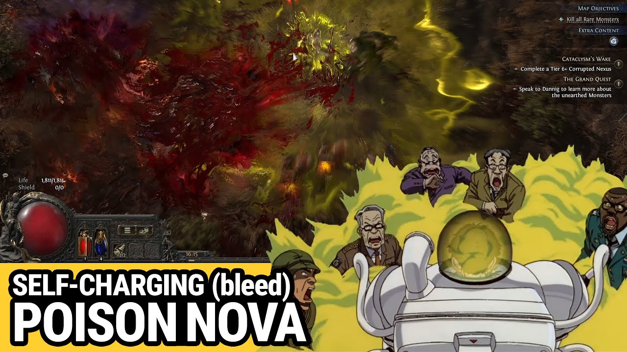 Self-Propagating Poison Nova with Bleed [PoE 2 - 0.2.0] - YouTube