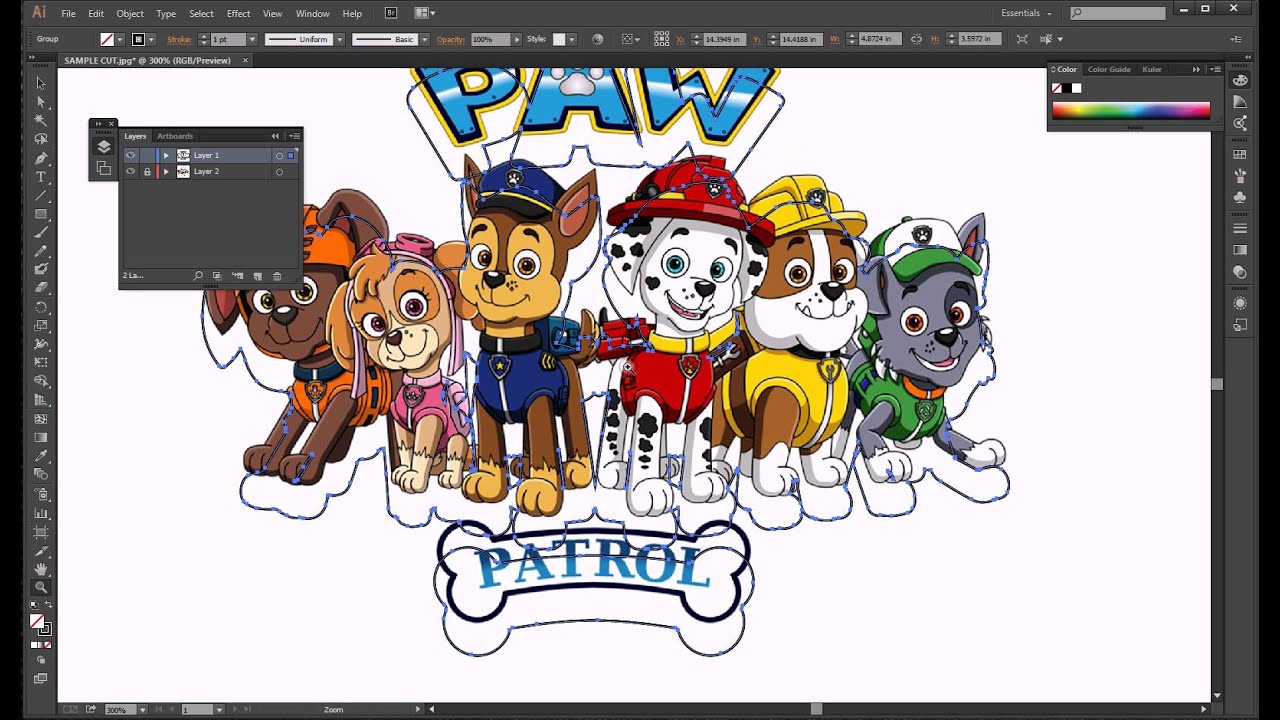 How to create vector cut lines - YouTube