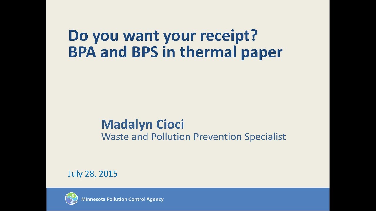 Do You Want Your Receipt? Reducing Occupational Exposure to BPA and BPS ...