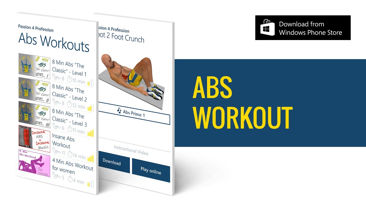 Abs Workout is available on Windows Store and Windows Phone Store ...
