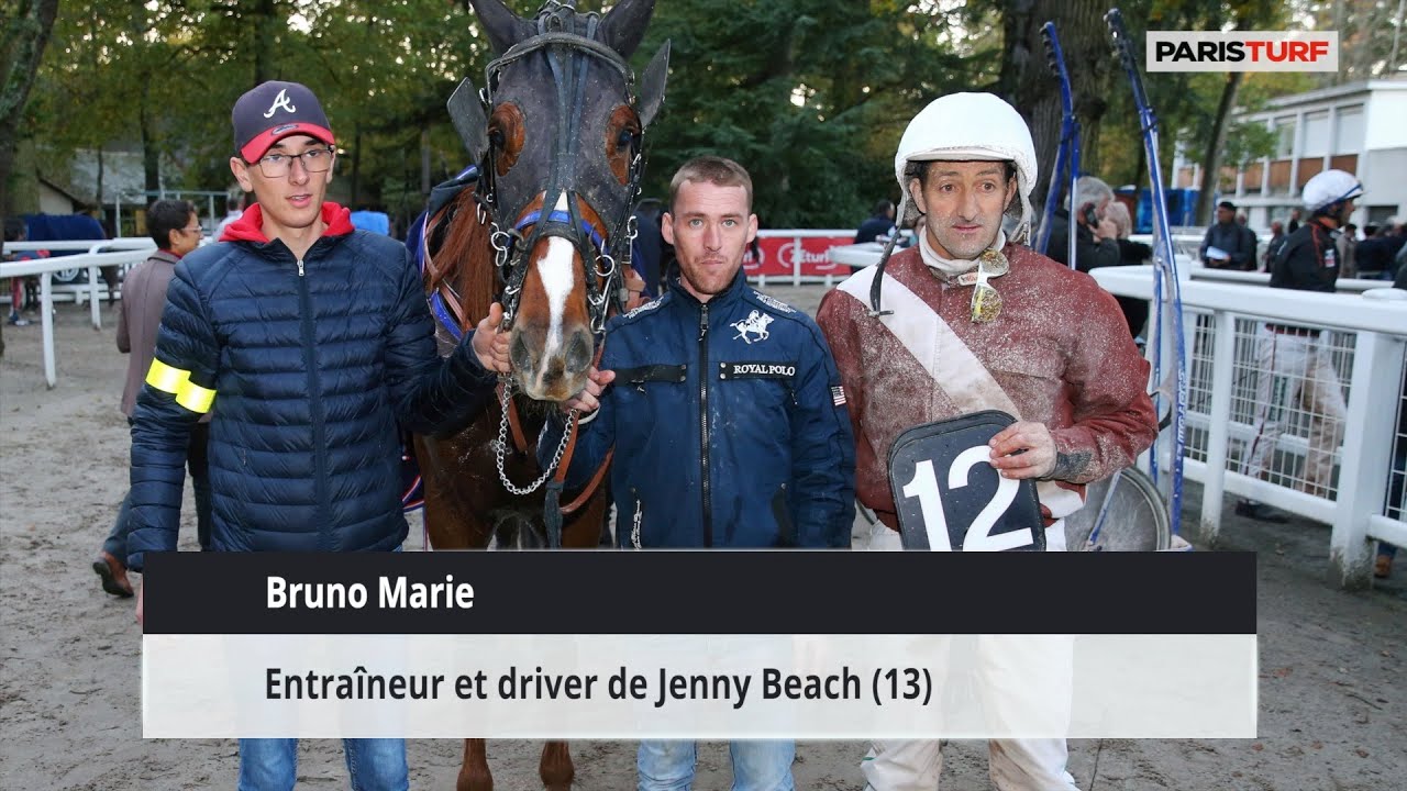 Bruno Marie, entraîneur et driver de Jenny Beach (05/07 à Enghien ...