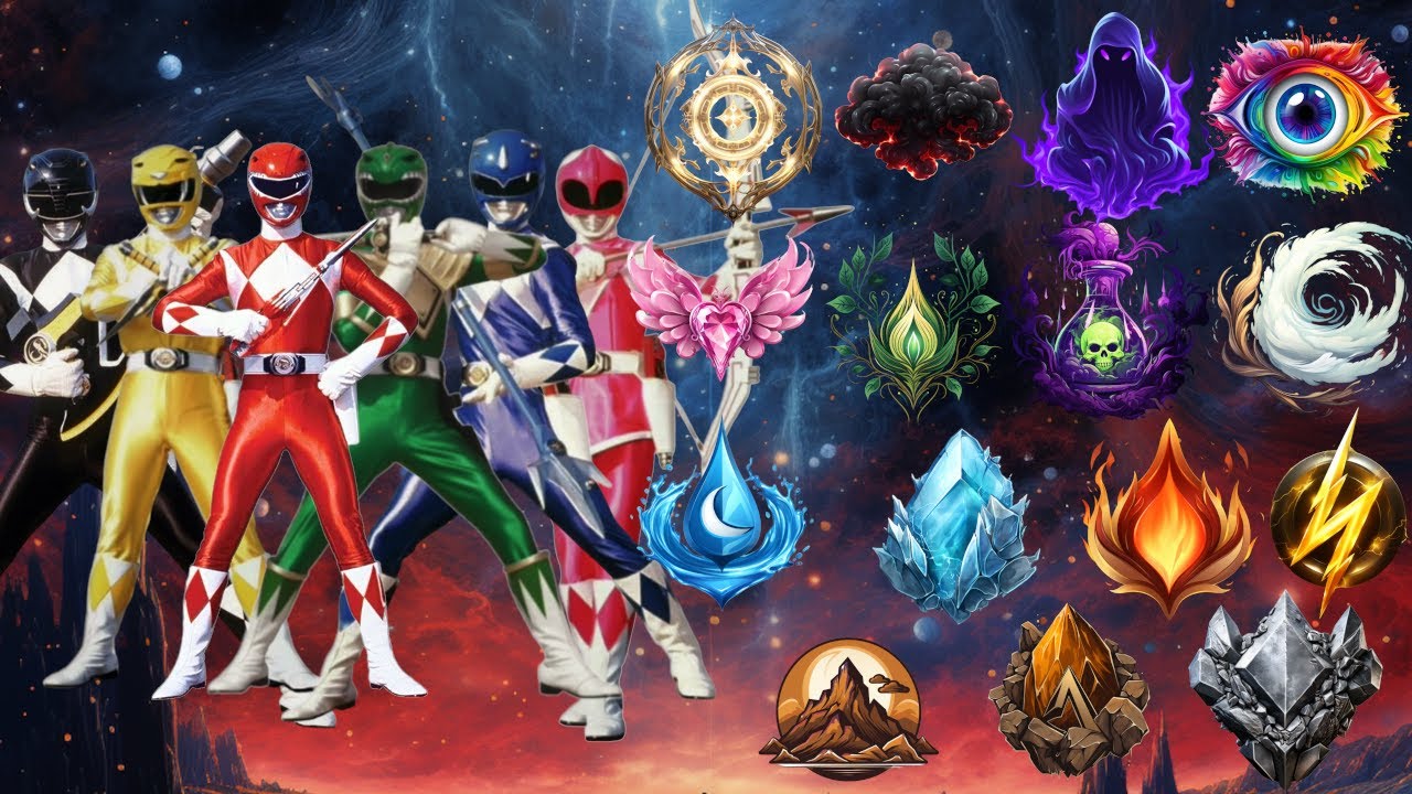 Mighty Morphin Power Rangers With Pokemon Powers #pokemon #powerrangers ...