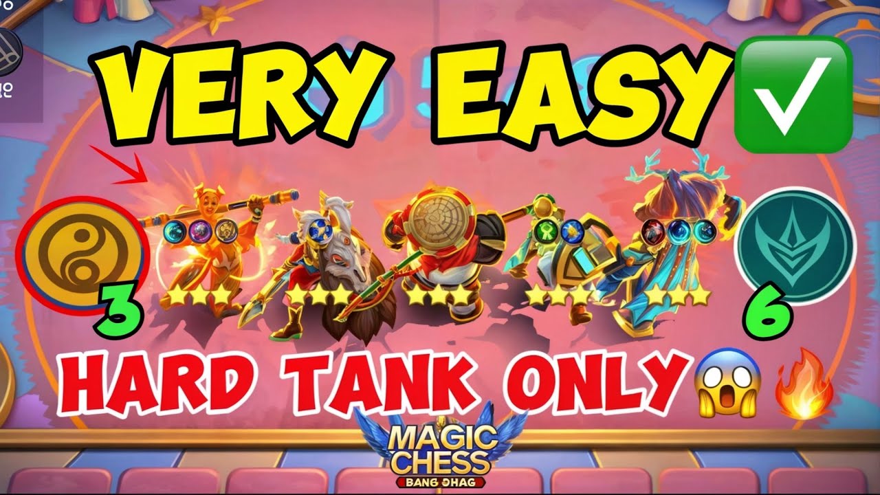 Magic Chess Strongest Synergy in Mythic Rank “HARD TANK ONLY” 😱🔥 ...
