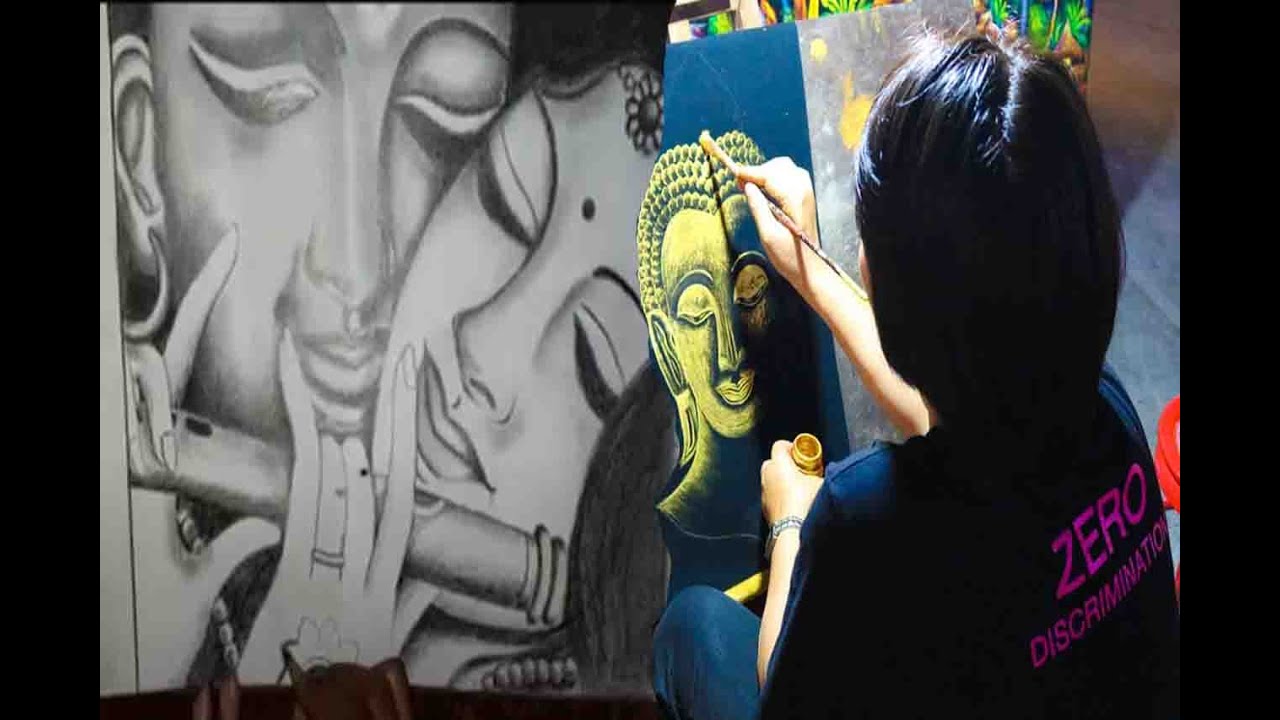 Shading Drawing Radhe Krishna - YouTube