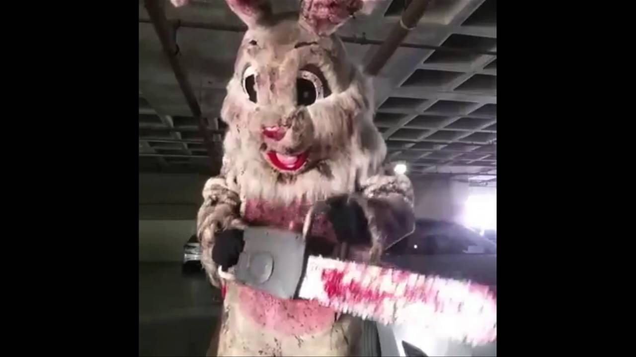 Bunnyman costume contest - runner up winner - YouTube