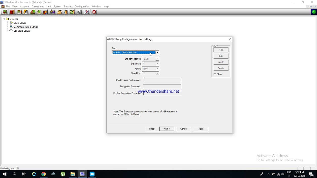 Winpak Software Configuration :- 1- To add RS 485 LOOP - YouTube