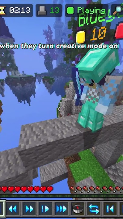 When They Turn On Creative Mode #shorts #minecraft - YouTube