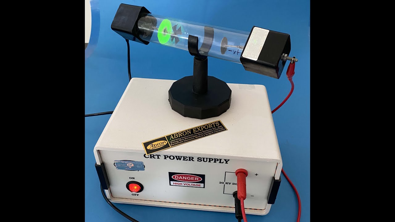 How to use CRT with bar magnet effect of ray of electrons & cross by ...