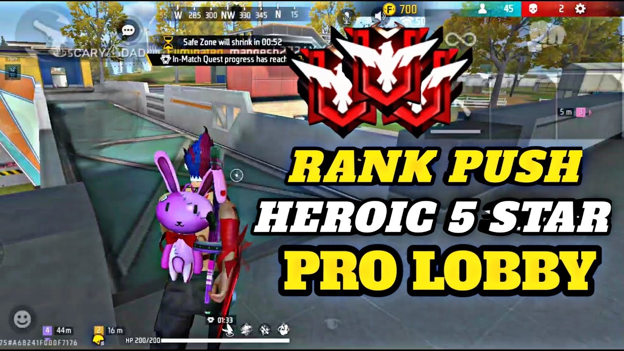 RANK PUSH HEROIC 5 STAR PRO LOBBY FREE FAIR HIGHLIGHT GEMPLAY VIDEO ...