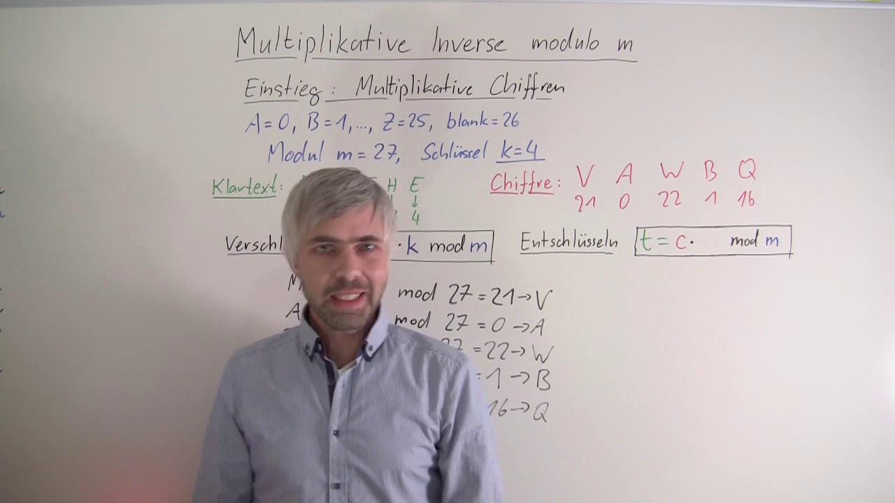 Multiplikative Inverse modulo m - YouTube