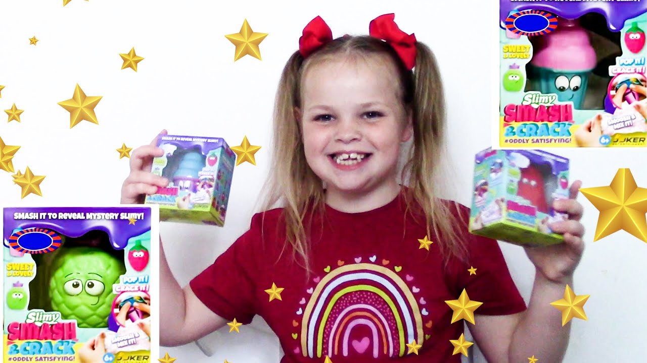 Erin plays with Slimy Smash and Crack Toys - YouTube