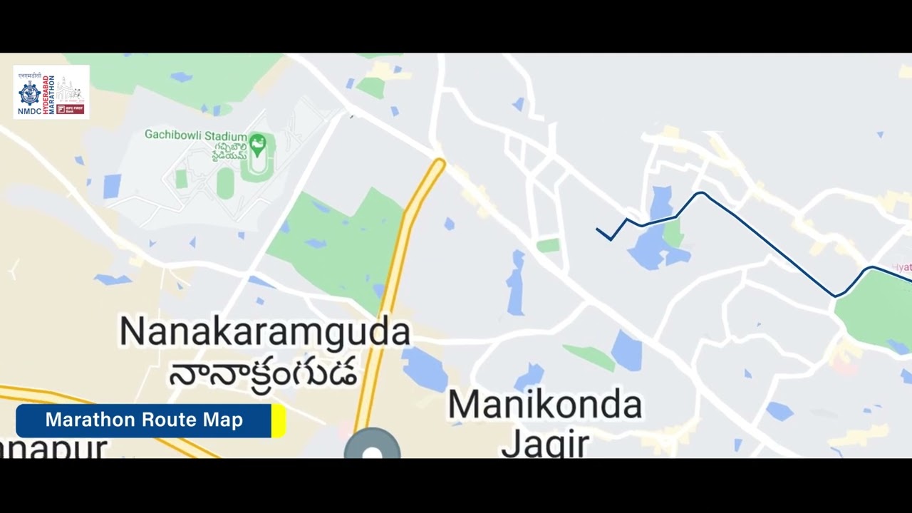 NMDCHM 2022 - Marathon (42.195 km) Interactive Route Map - YouTube