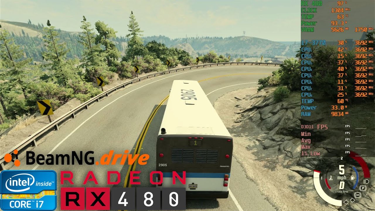 BeamNG.drive (v0.27) | Radeon RX 480 | Intel Core i7-3770 - YouTube