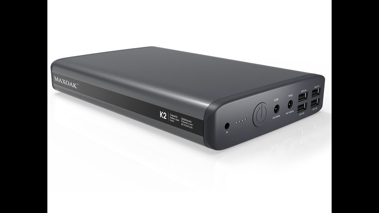 Maxoak 50000 mAh K2 Power Bank per notebook - YouTube