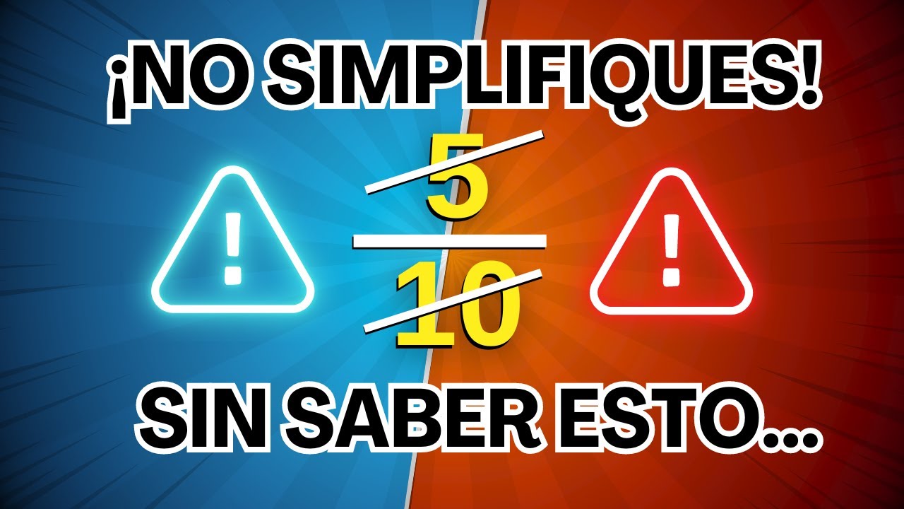¡ESTÁS SIMPLIFICANDO EN VANO!😬😞 - YouTube