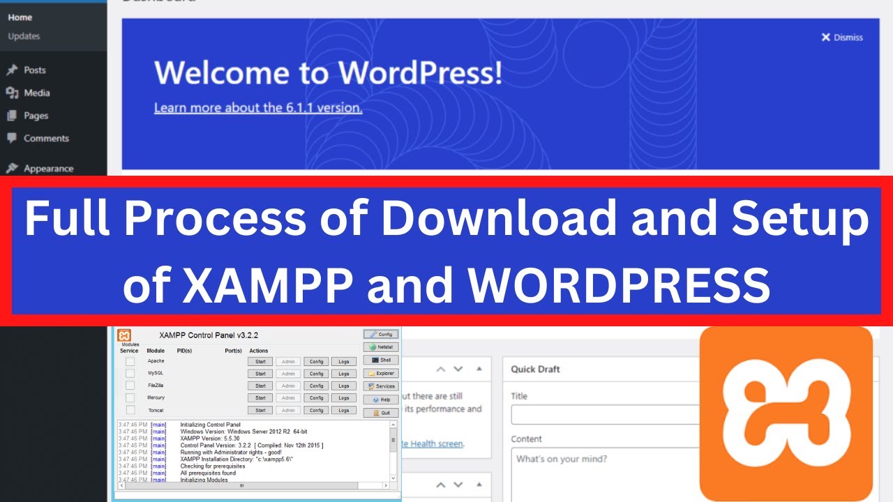 How to Setup XAMPP (Local Host) & WP Admin and Password in windows 7,10 ...