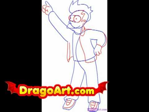 How to draw Fry, step by step - YouTube