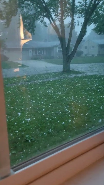 Golfball to Baseball Size Hail Storm in Davison, Michigan 7-20-23 - YouTube