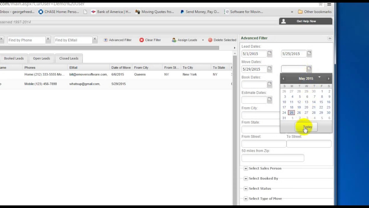 eMover Lead Search - YouTube