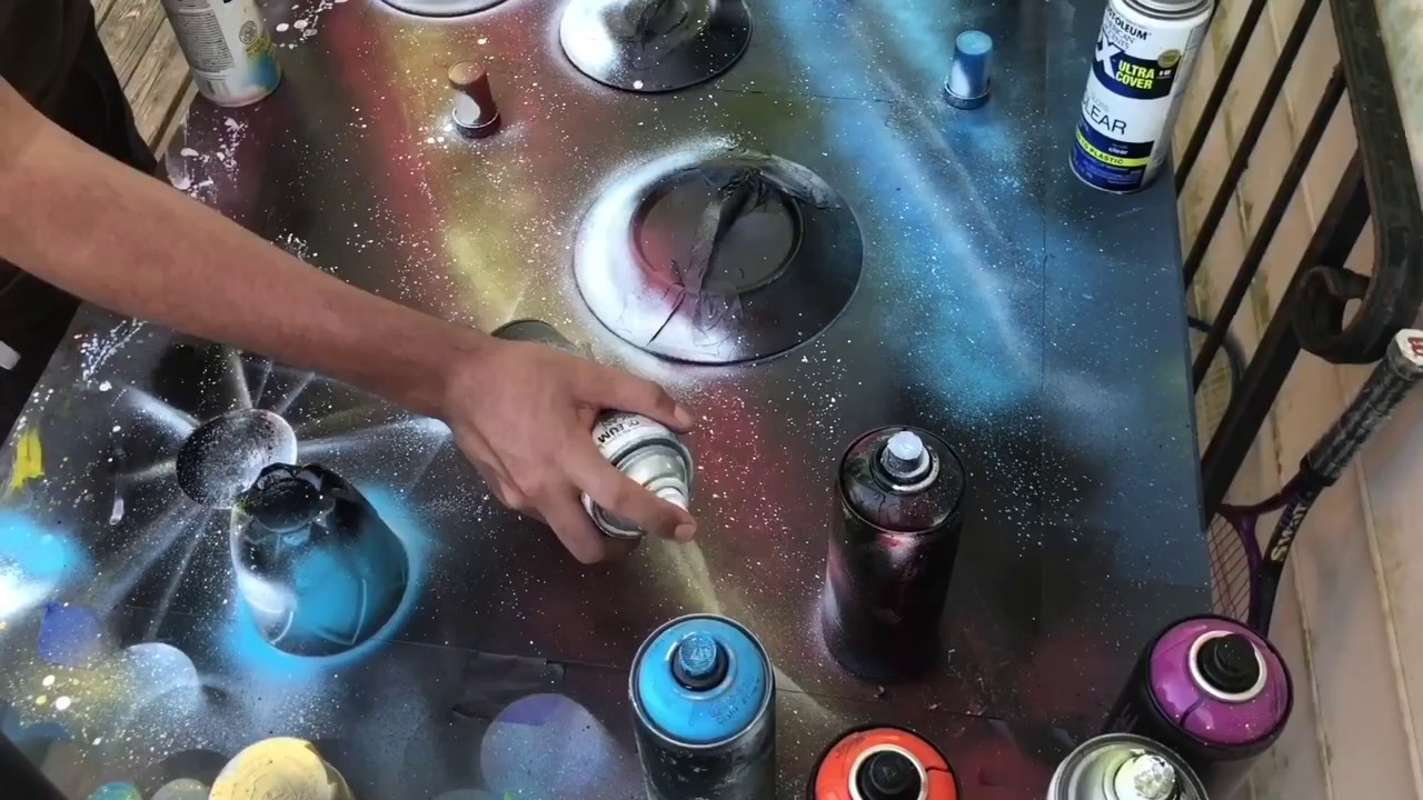View into Space - Spray Painting - YouTube