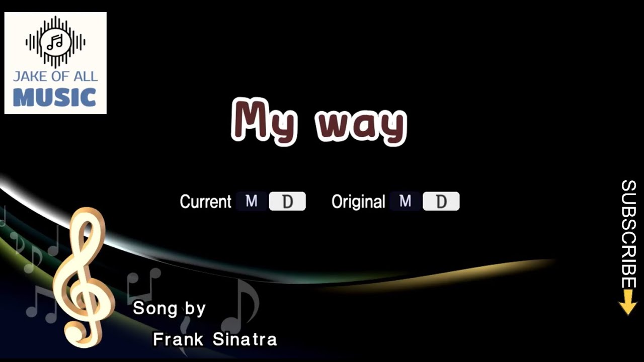 "My Way" Karaoke by Frank Sinatra - YouTube