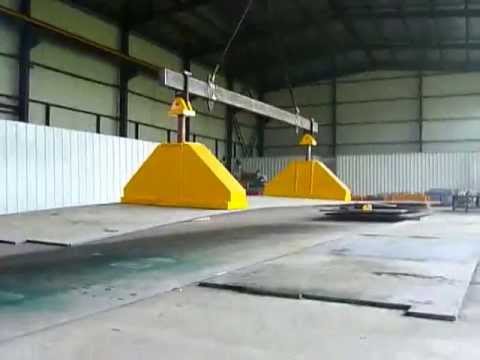 Automatic Permanent Lifting Magnet for Steel Plate - YouTube