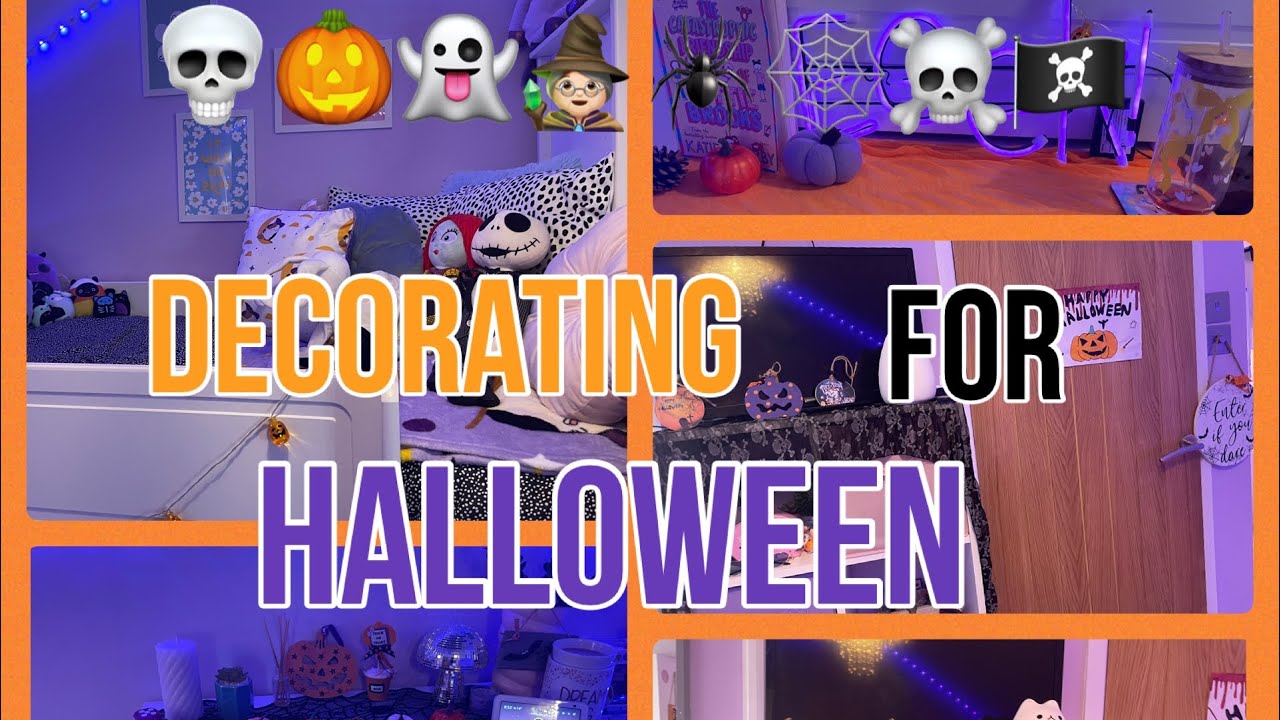Decorate For Halloween With me! 💜👻🎃💀 - YouTube