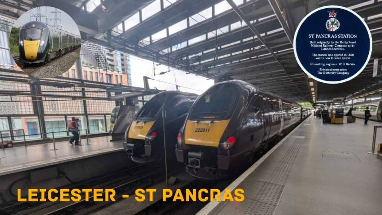 Leicester To London St Pancras International Full Journey Class 222 EMR ...